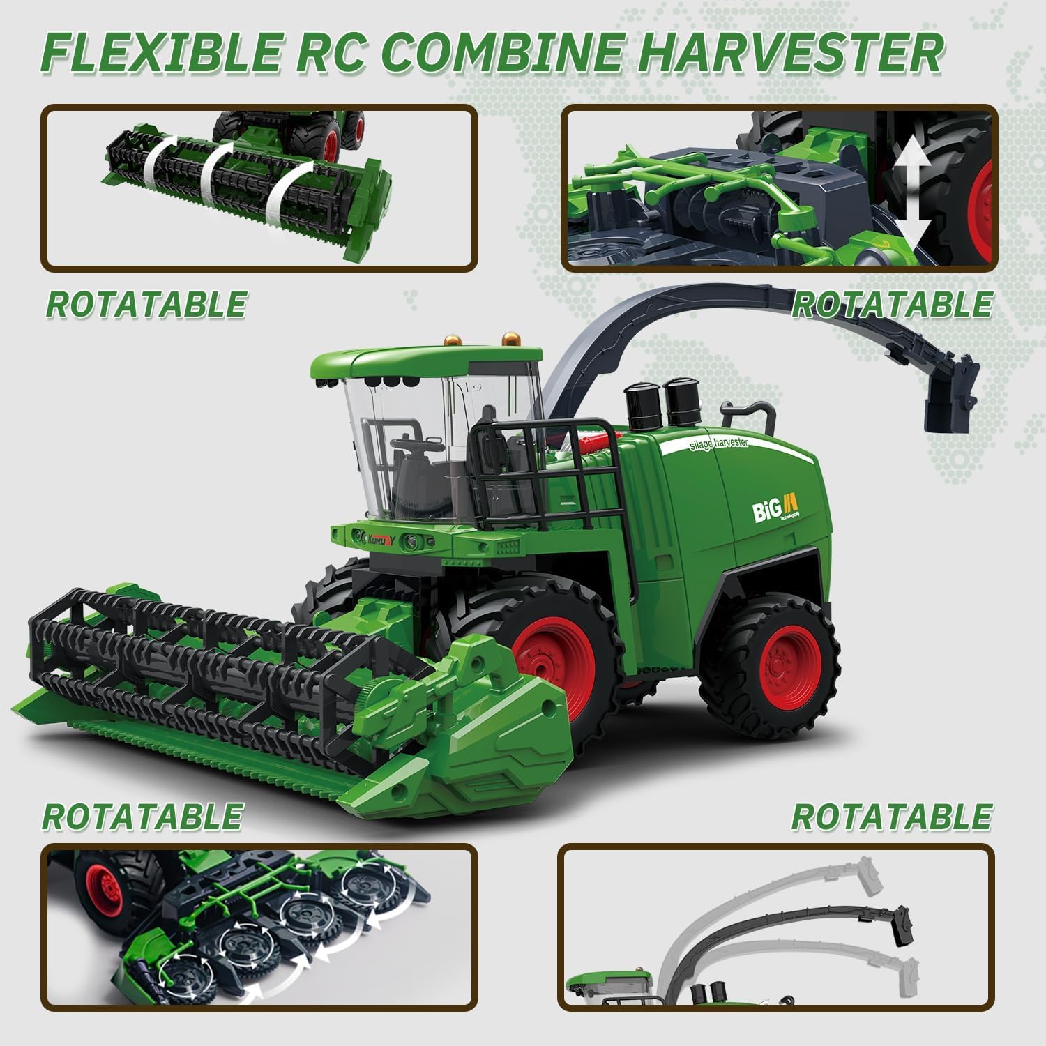 COIL RC Tractor, Farm Tractor, Combine Harvester Truck, Farm Toy, Steam ...