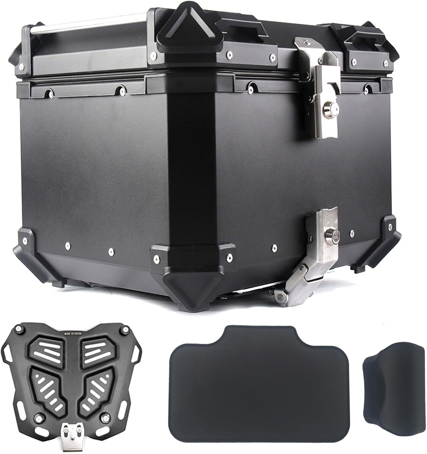 45L Motorcycle Top Case, Aluminum Alloy Universal Motorcycle Tail Box ...