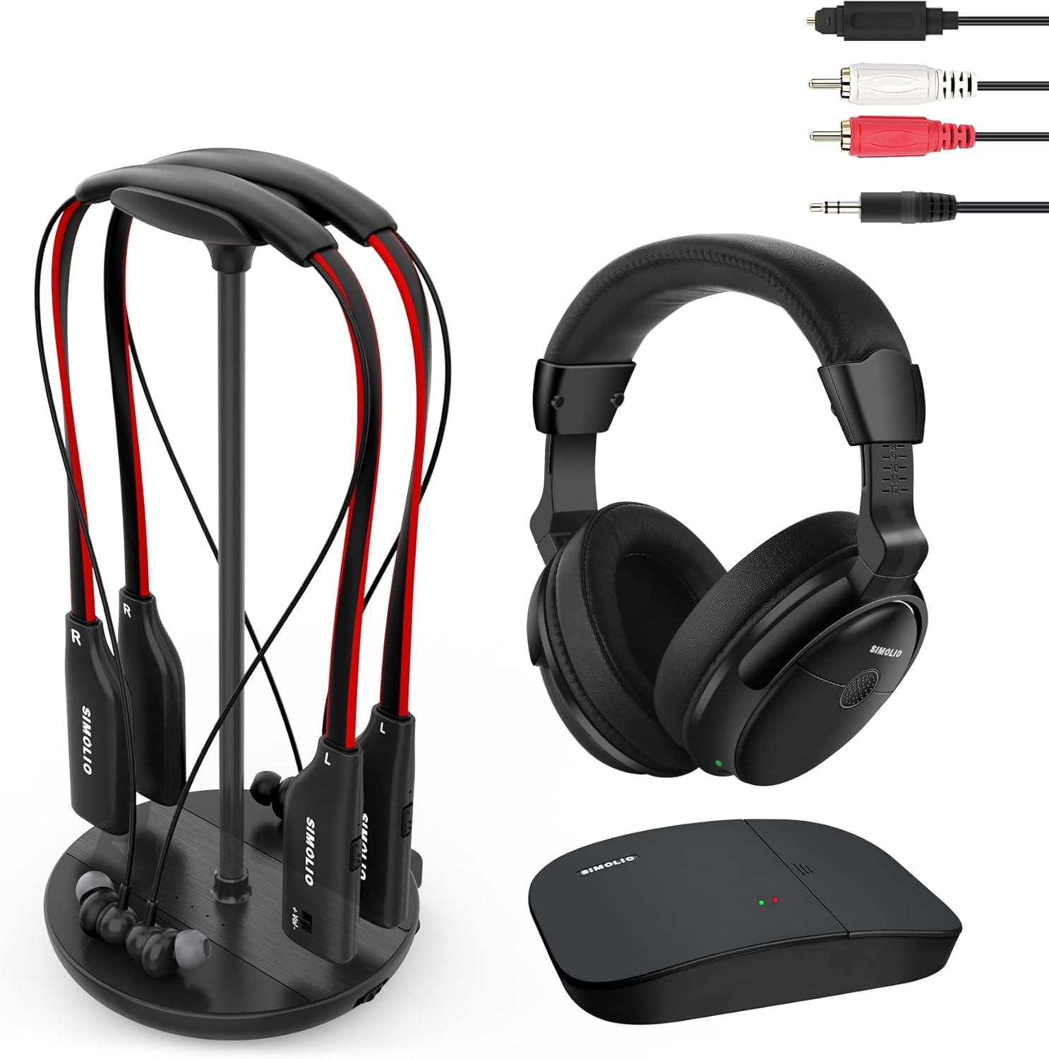 Amazon.com: SIMOLIO in-Ear TV Headphones & Over-Ear TV Headphones with ...