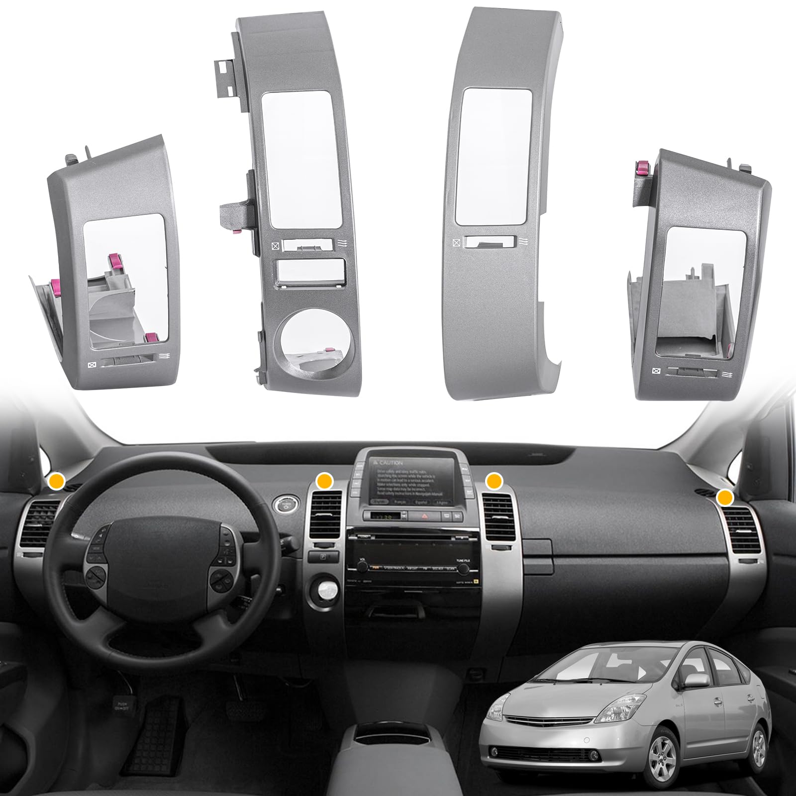 Amazon.com: AMSPRAC AC Vent Cover Trim,Center Console Air Vent Trim ...