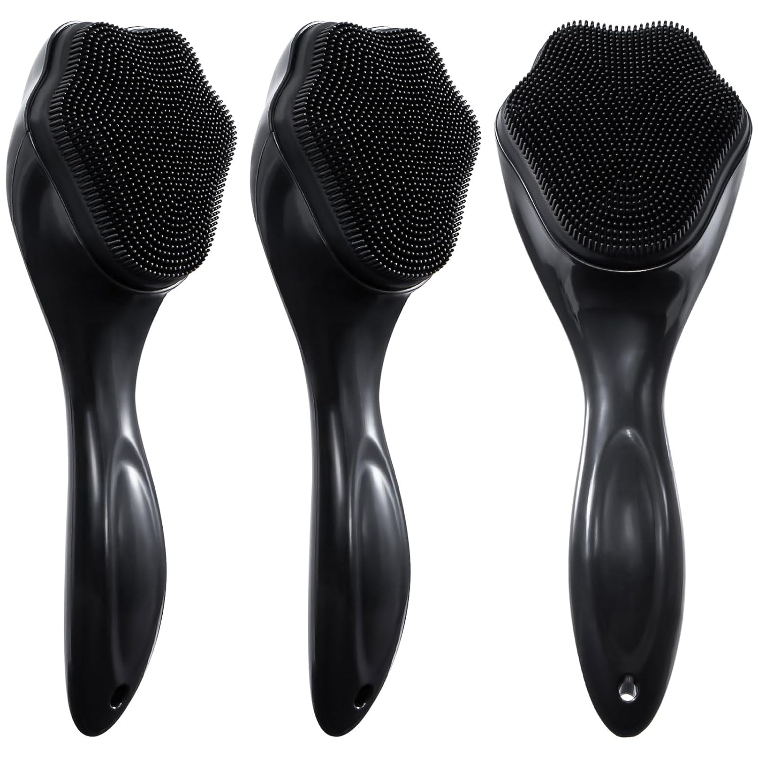 Amazon.com: 3 Pcs Handheld Silicone Face Scrubber Exfoliator ...