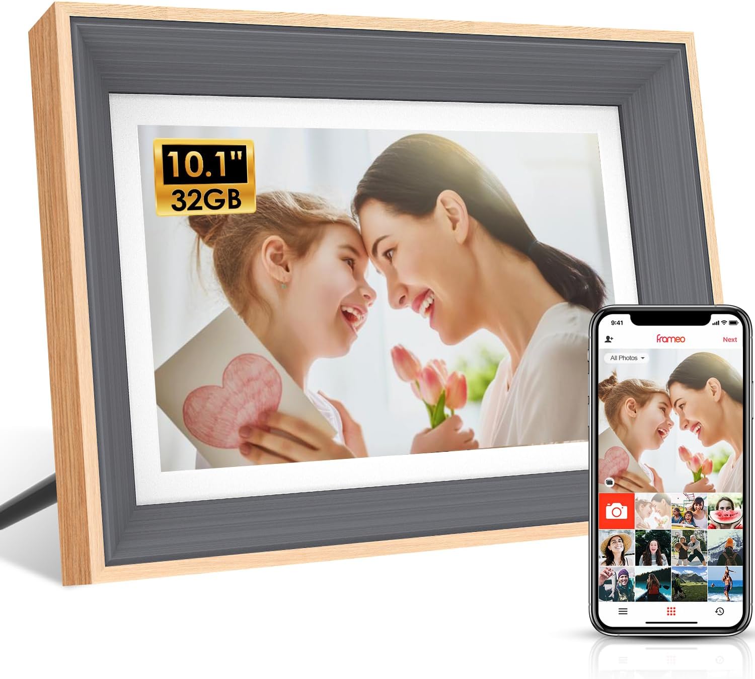 Amazon.com : Frameo 7INCH WiFi Acrylic Digital Picture Frame,1024 * 600 ...