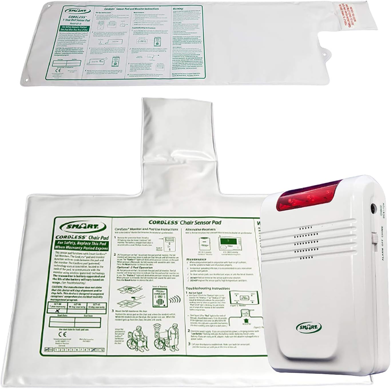 Amazon.com: Bed Alarm with Bed Sensor Pad and Chair Sensor Pad ...