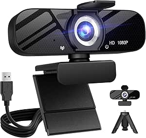 Amazon.com: Tewiky Full HD Webcam with Built-in Microphone and ...