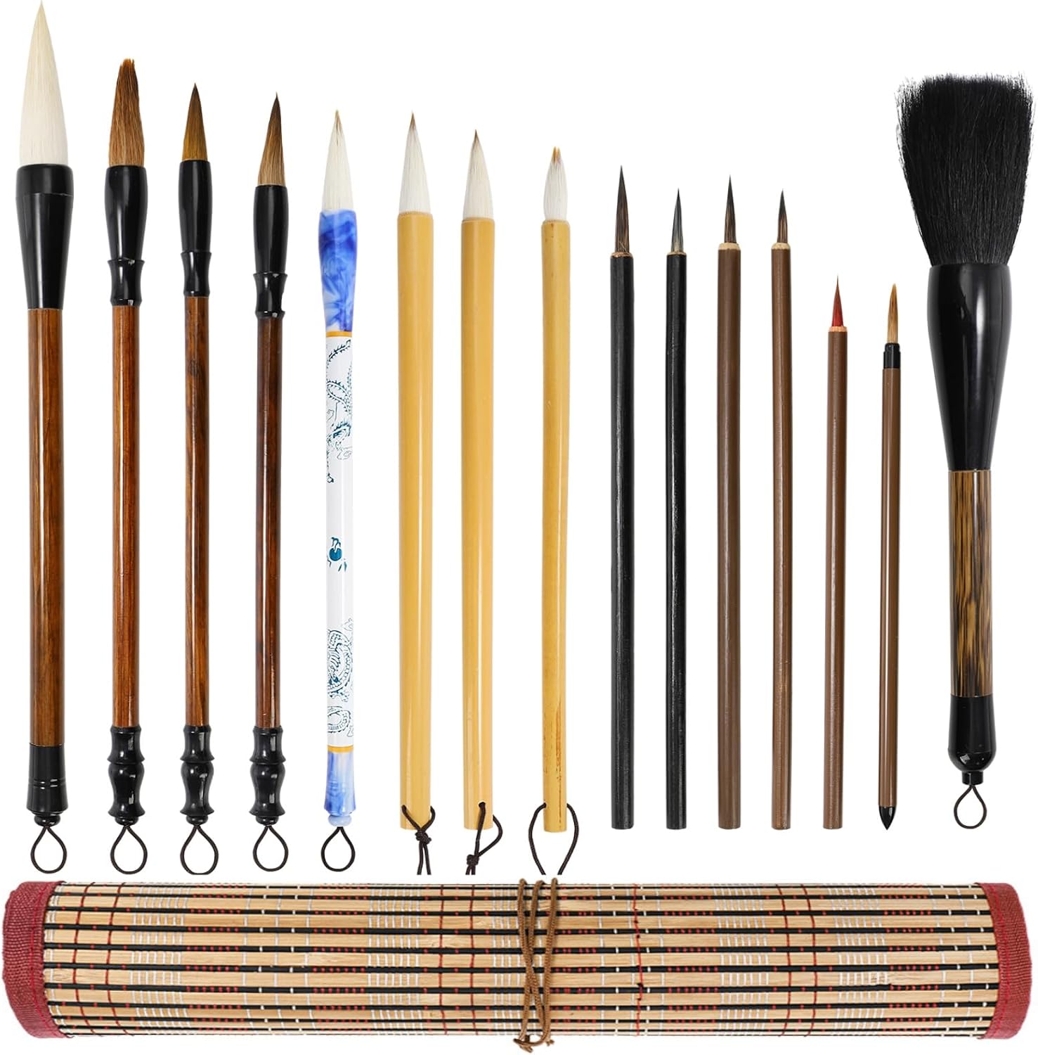 Amazon.com: Eorbow 16 Pieces Chinese Calligraphy Brush Set, Sumi ...