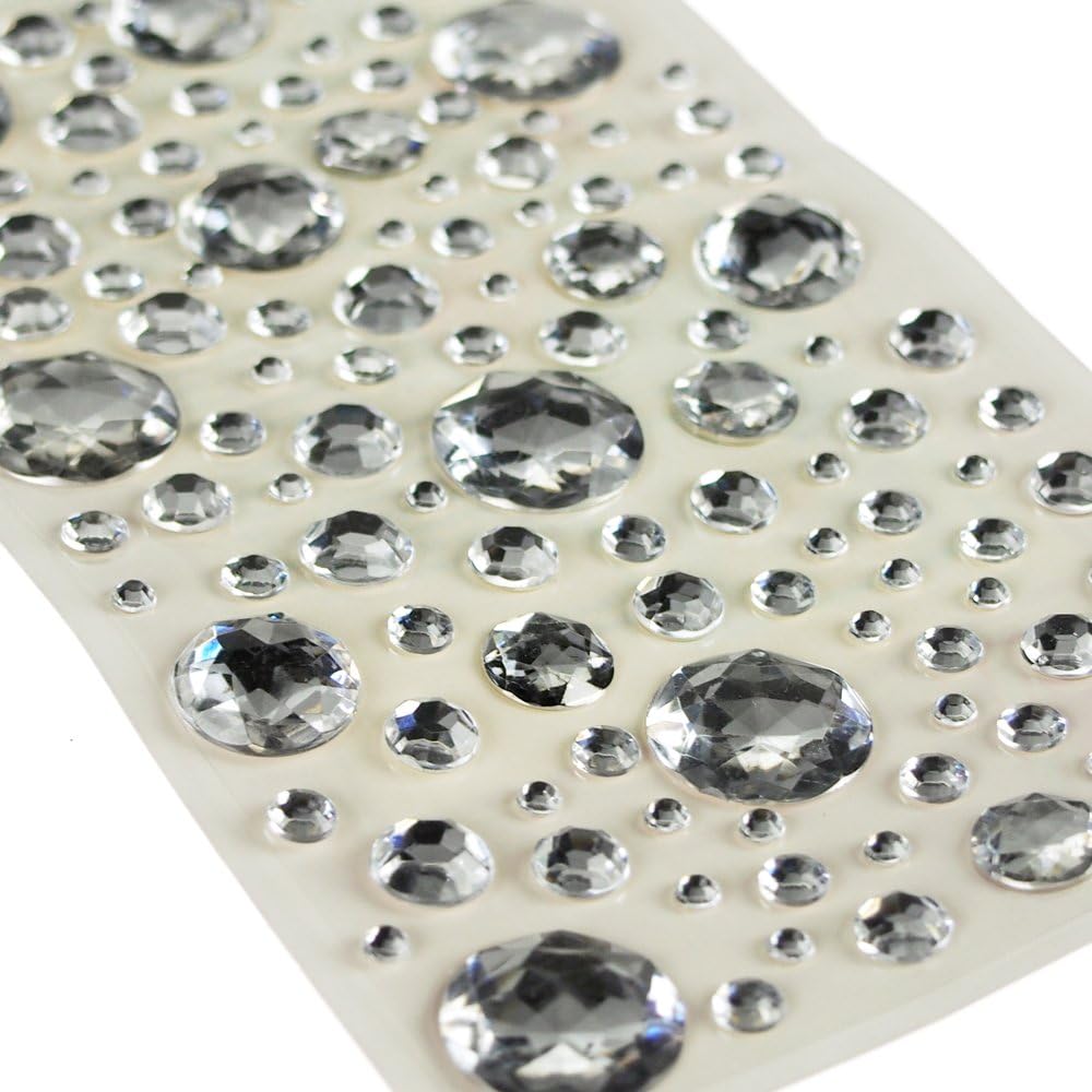 Amazon.com: Self Adhesive Round Gemstone, Assorted Silver, 120-pack