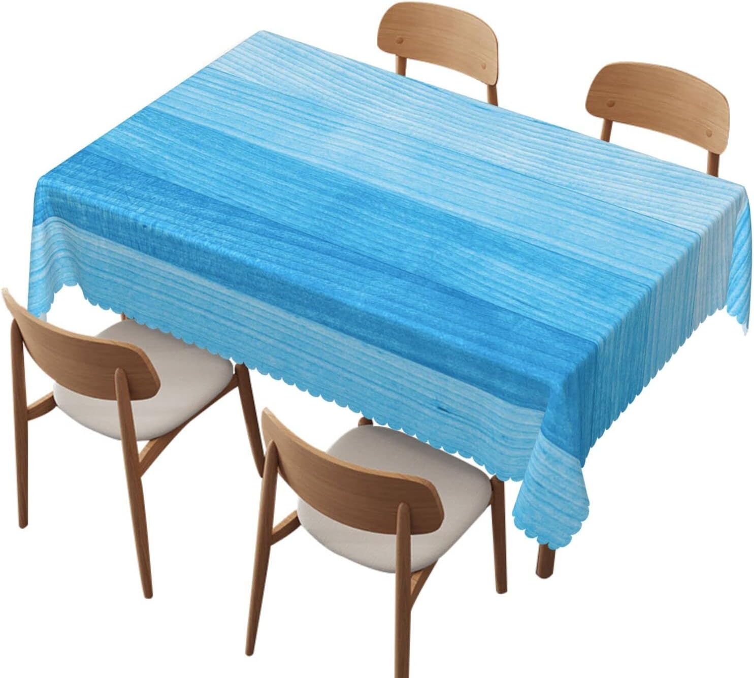 Amazon.com: Pale Blue pattern tablecloth,52x70 inch,Waterproof Stain ...