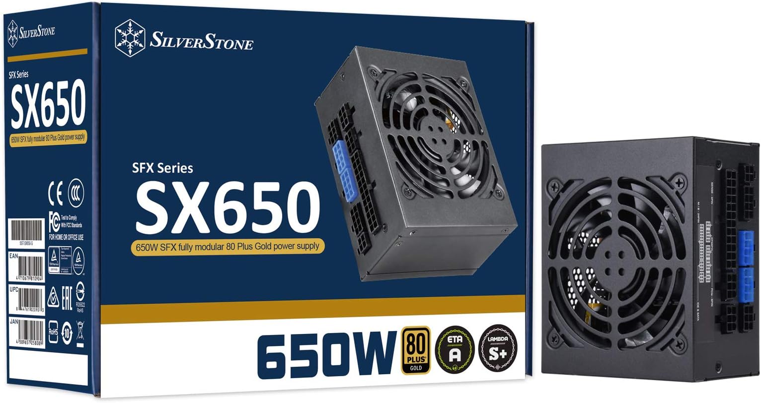 silverstone technology sst-sx650-g 650w sfx fully modular 80 plus gold ...