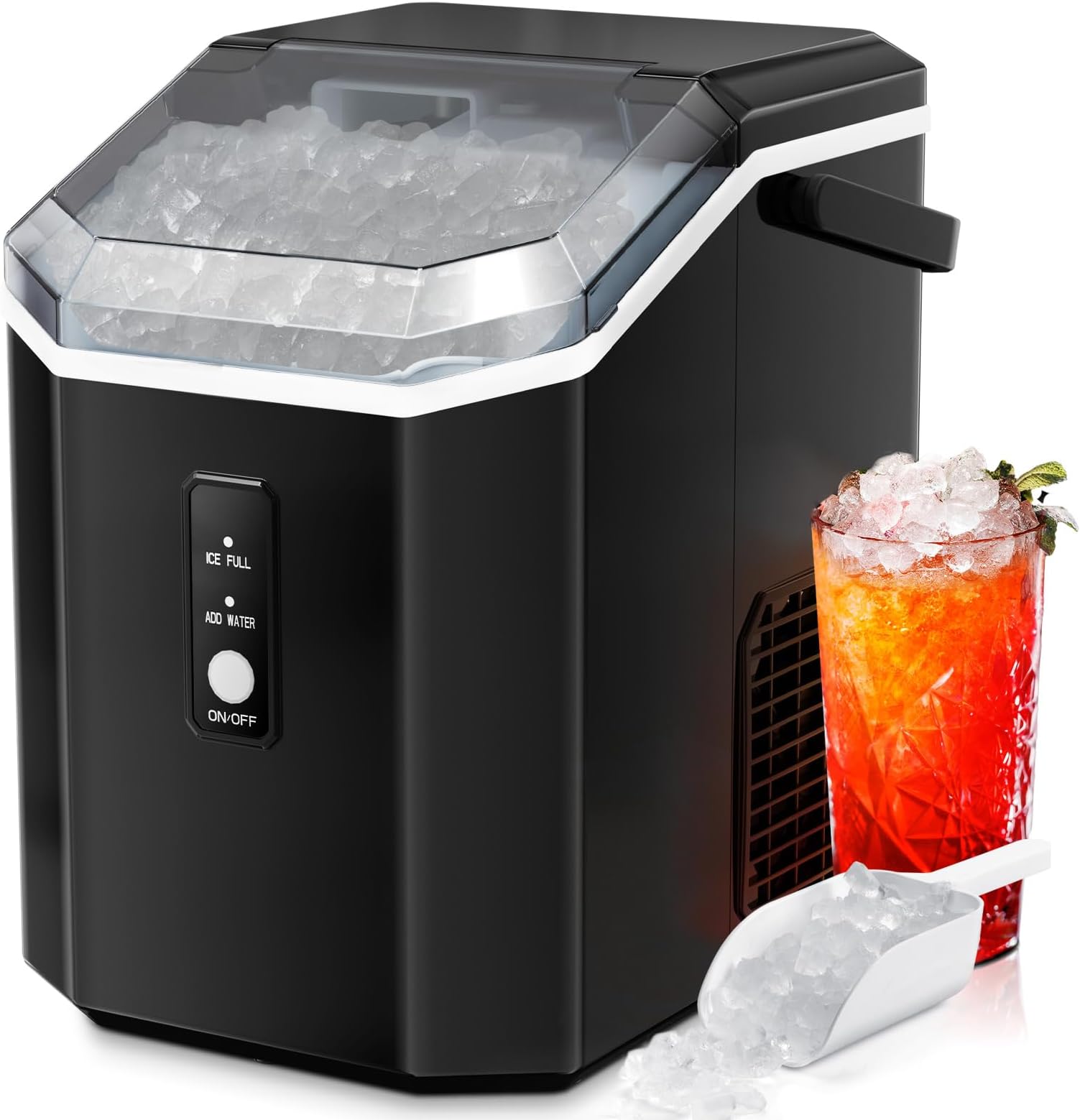 Amazon.com: Countertop Ice Maker Nugget Pebble Ice Maker Machine ...