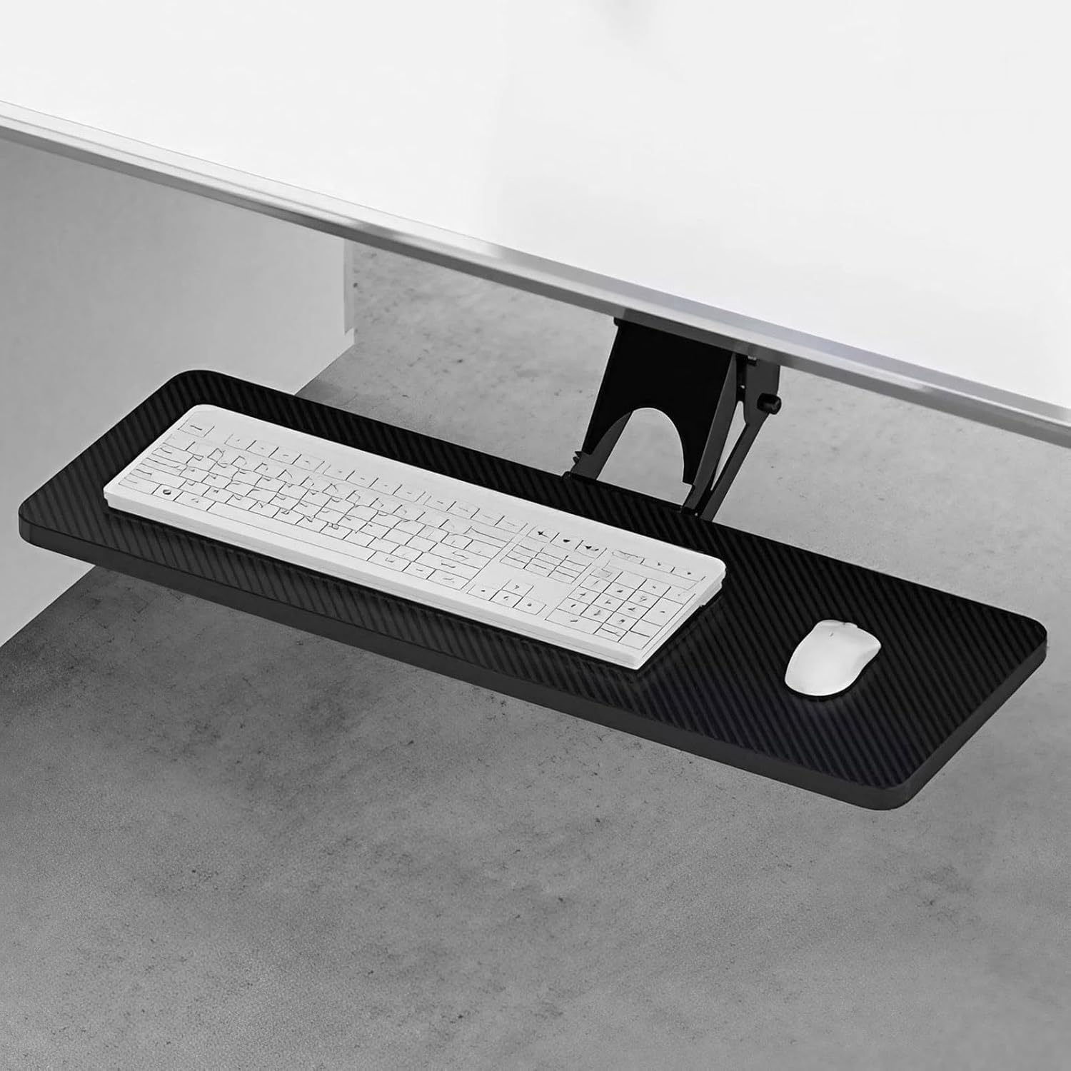 Amazon.com: JKSVTF Keyboard Tray Under Desk Adjustable Height with ...