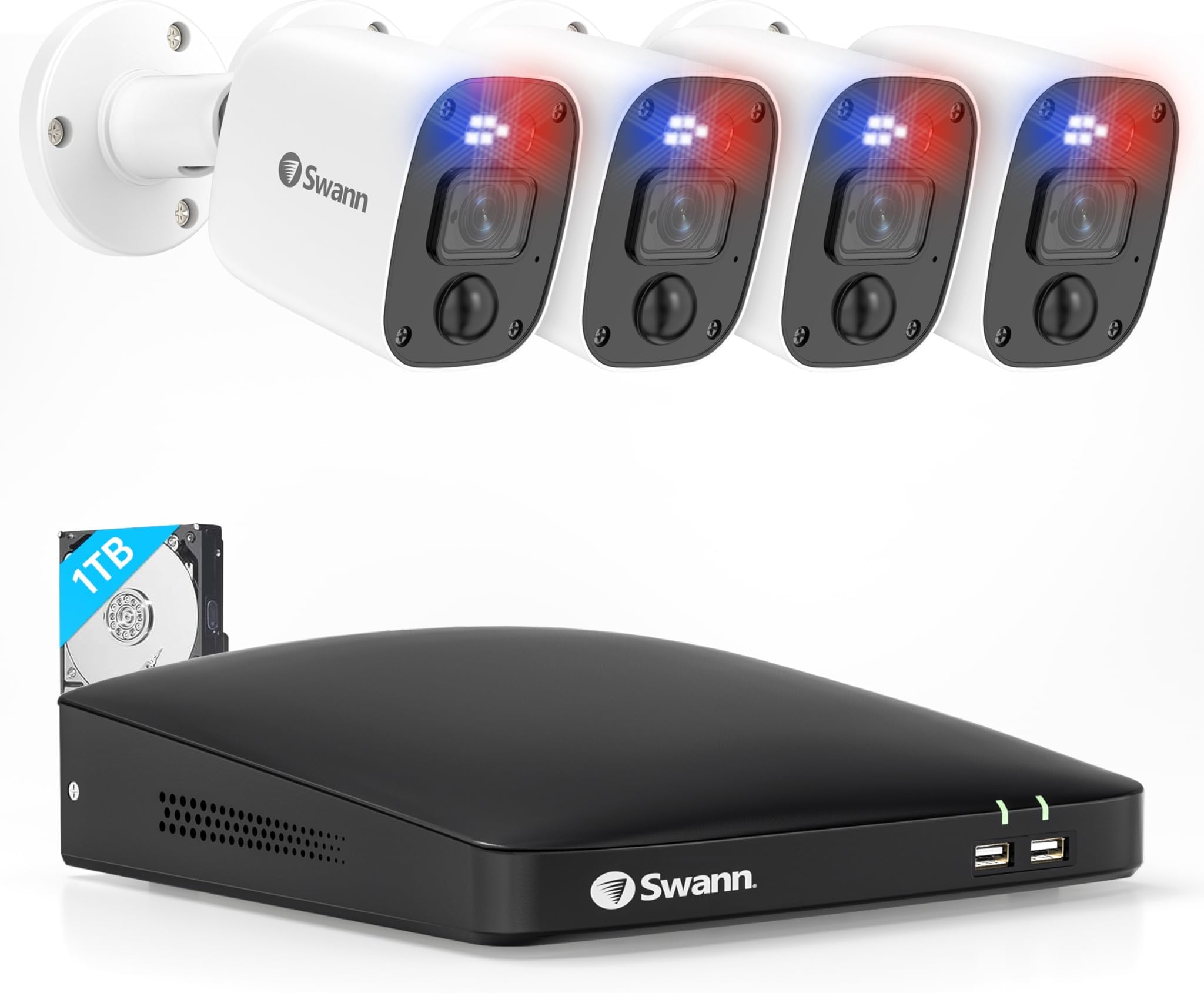 Swann Home DVR Security Camera System with 1TB HDD,1080p 4 Channel 4 ...