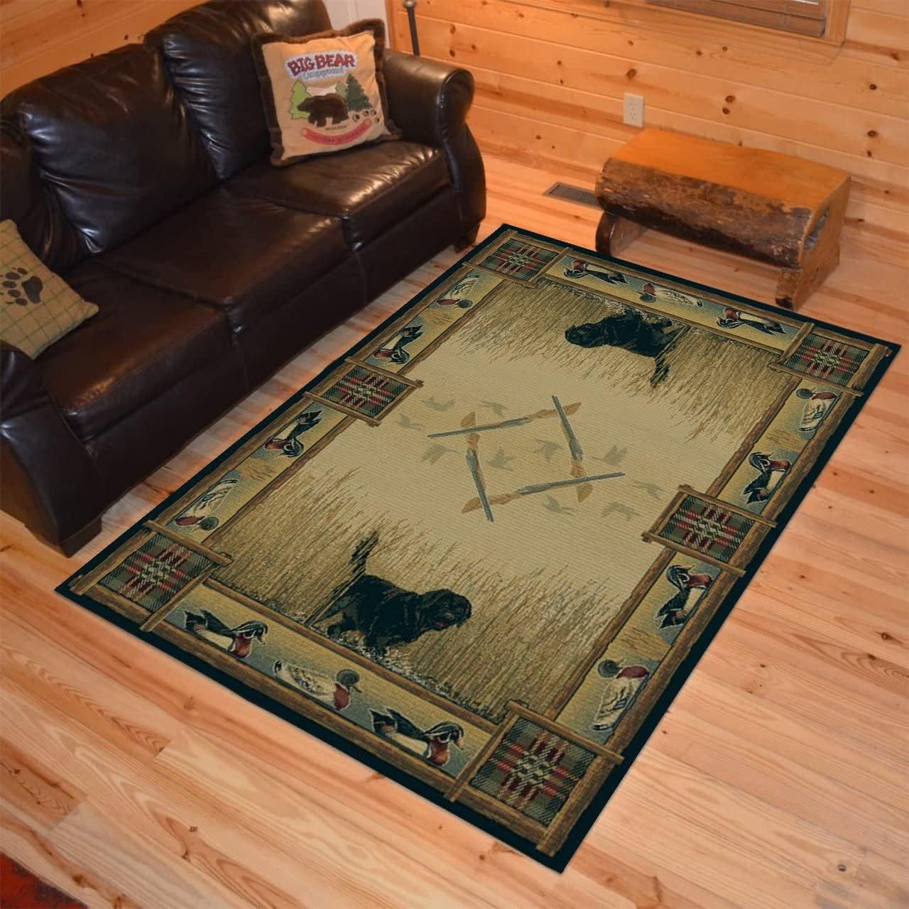 Amazon.com: Duck Hunt Rug Rustic Cabin Rug Rustic Style Area Rug Living ...