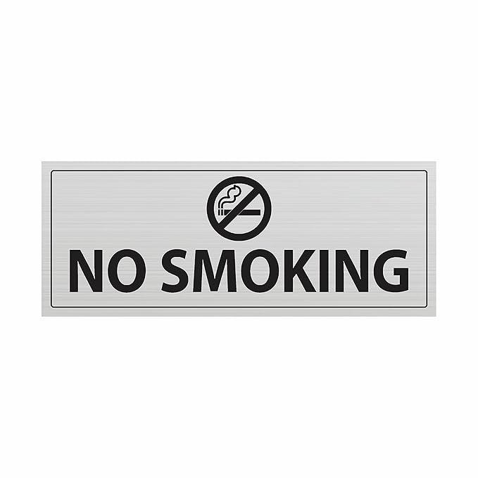 Anne Print Solutions® No Smoking Steel Self Adhesive Metal Safety Sign ...