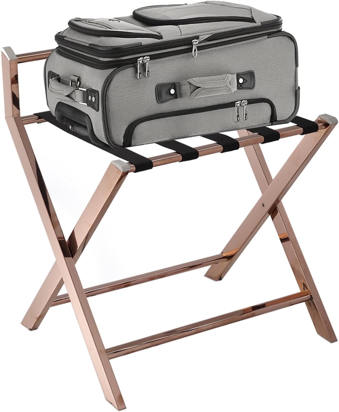 Amazon.com: ZAQY 26" Foldable High Back Luggage Rack Stainless Steel ...