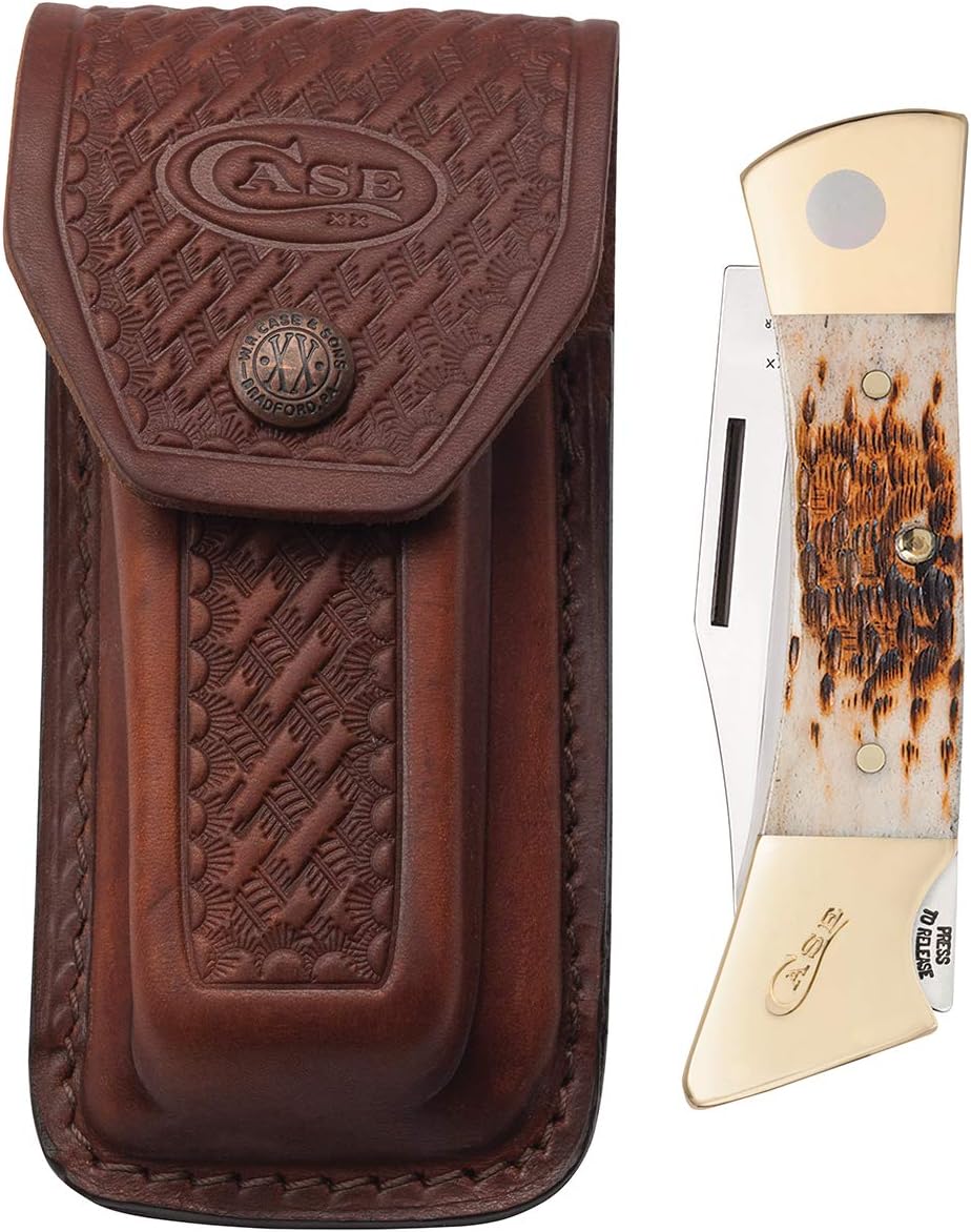Amazon.com : CASE XX WR Pocket Knife Amber Bone XX Changer W/Gut Hook ...