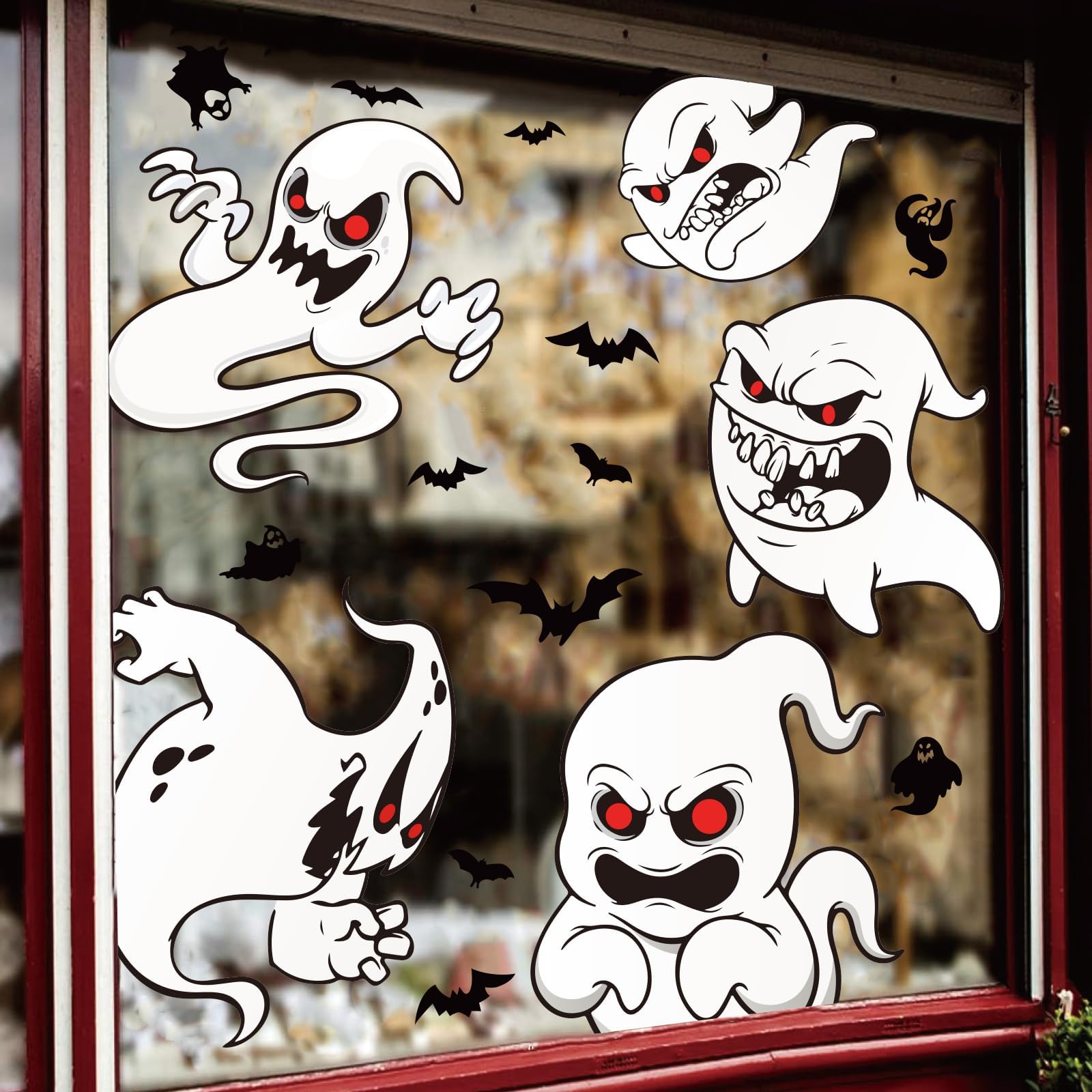 Amazon.com: 8pcs Creepy Ghost Hand Window Cling Sticker Halloween ...