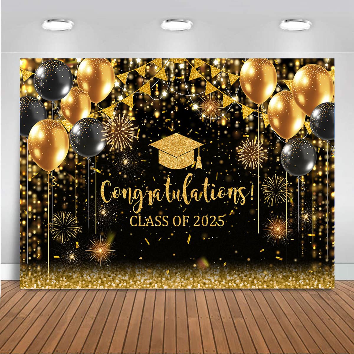 Congrats Grad Banner Avezano 7x5ft Graduation Backdrop Class Of 2025 ...
