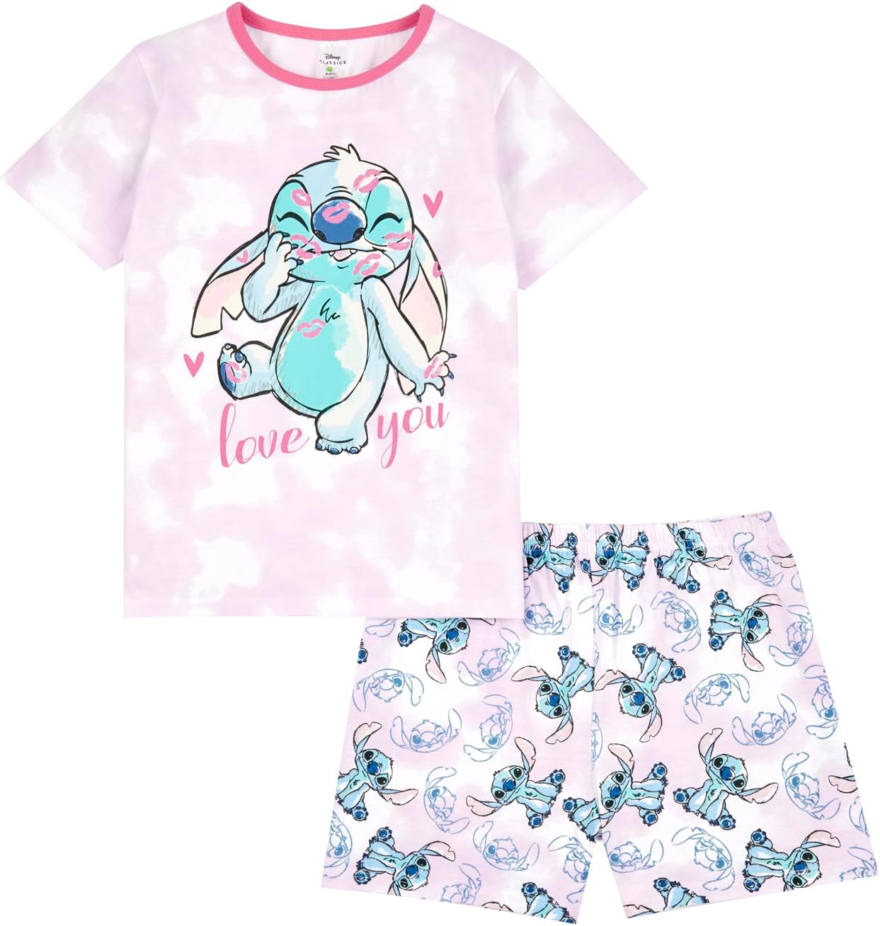 Disney Lilo & Stitch Girls Pyjamas Short Pjs Set, Lilo & Stitch ...