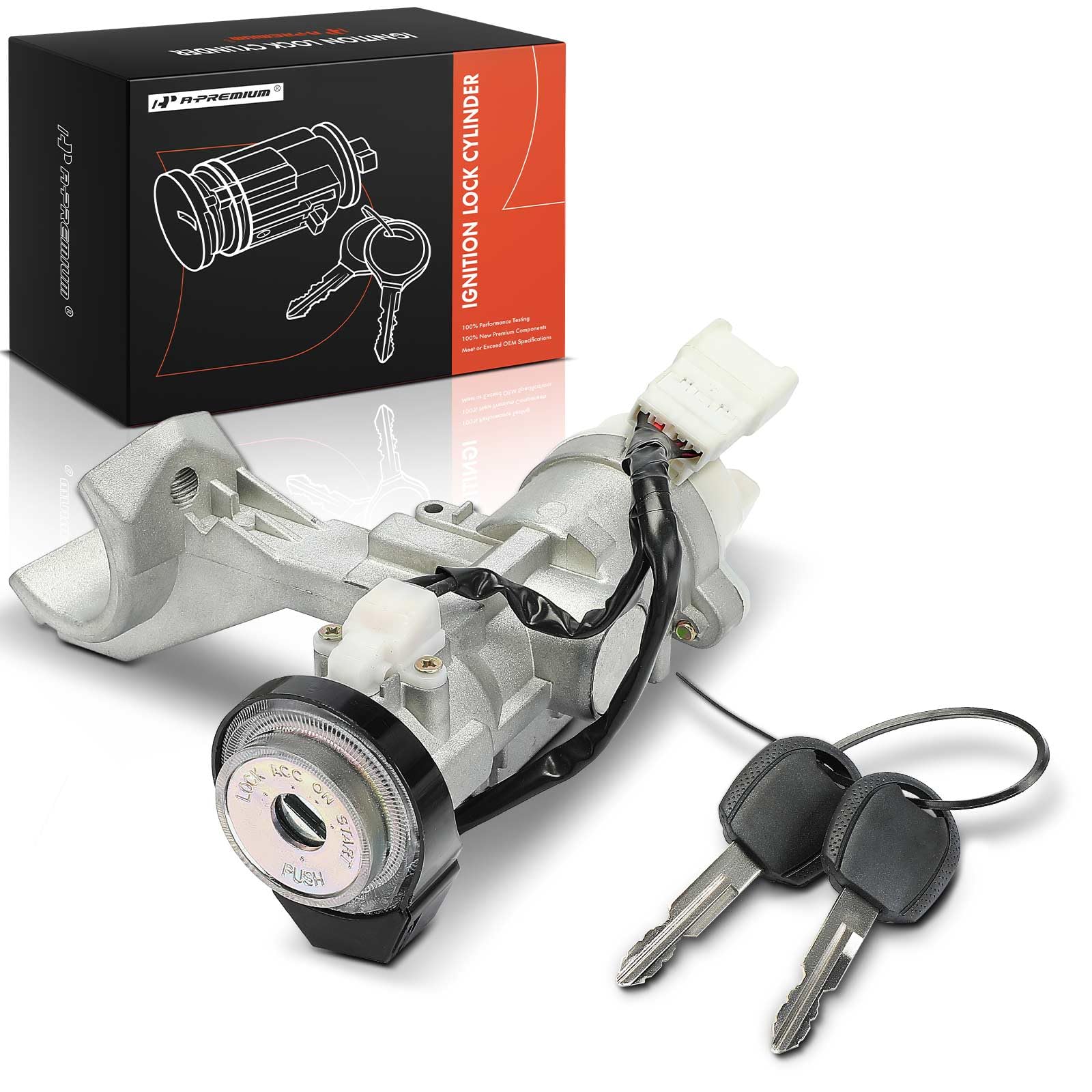 Amazon.com: A-Premium Ignition Lock Cylinder with 2 keys Compatible ...