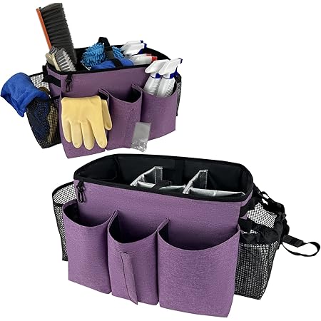 Amazon.com: Large Cleaning Caddy Bag, Wearable Cleaning Supplies ...