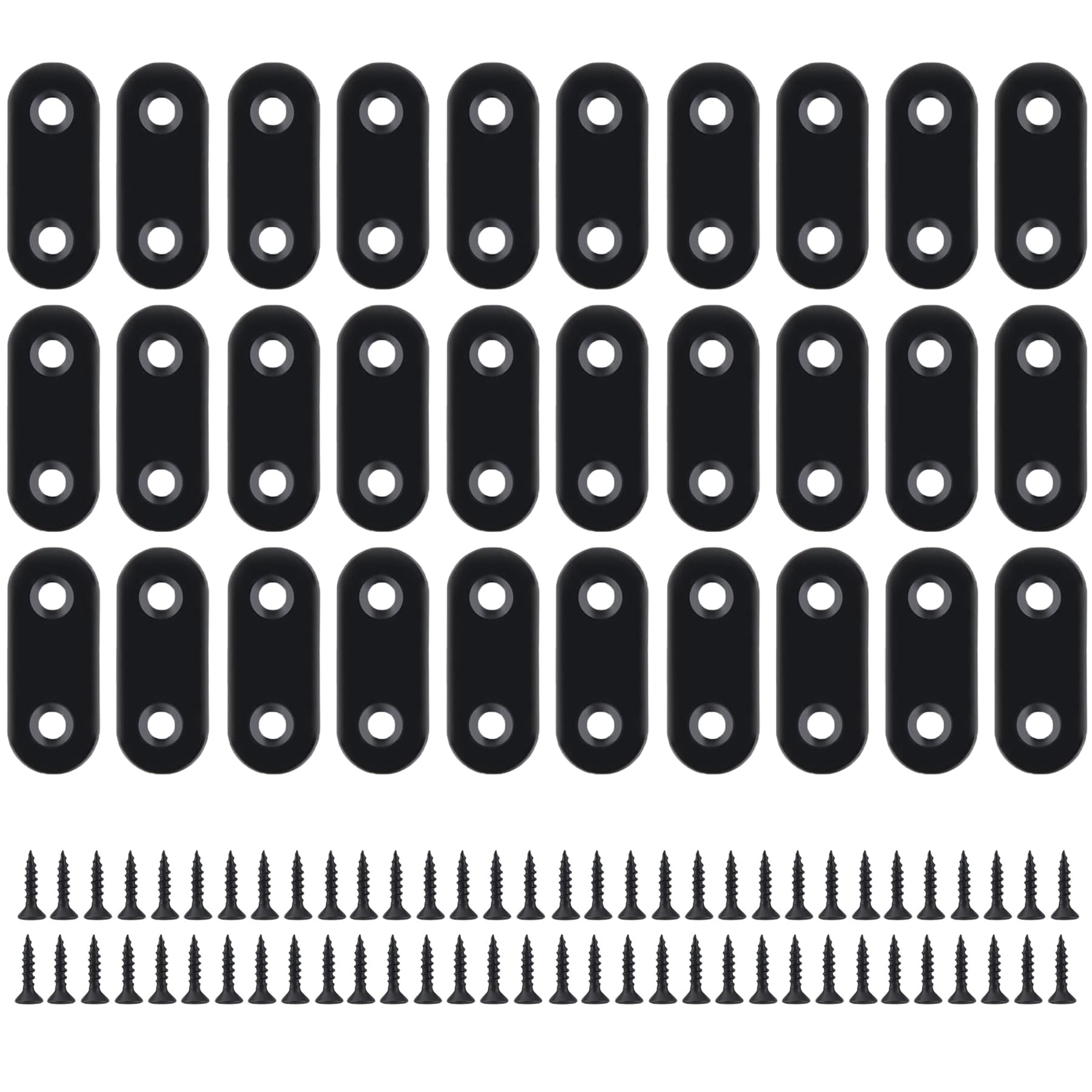 D-buy 30 Sets Flat Plate Straight Bracket Flat Metal Brace Bracket ...