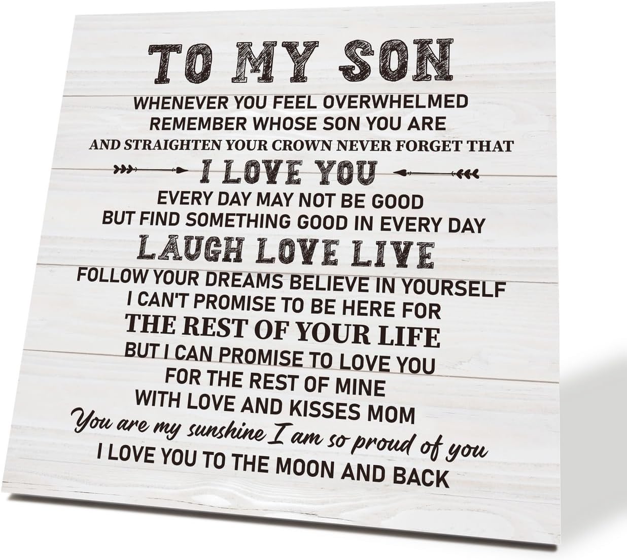 Amazon.com: Son Wood Sign, Son Gifts from Mom, Wooden Plaque Sign Table ...