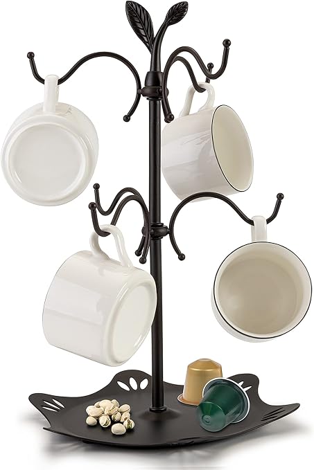 Amazon.com: Coffee Mug Holder for Large Mugs, Mug Tree for Counter, Cup ...