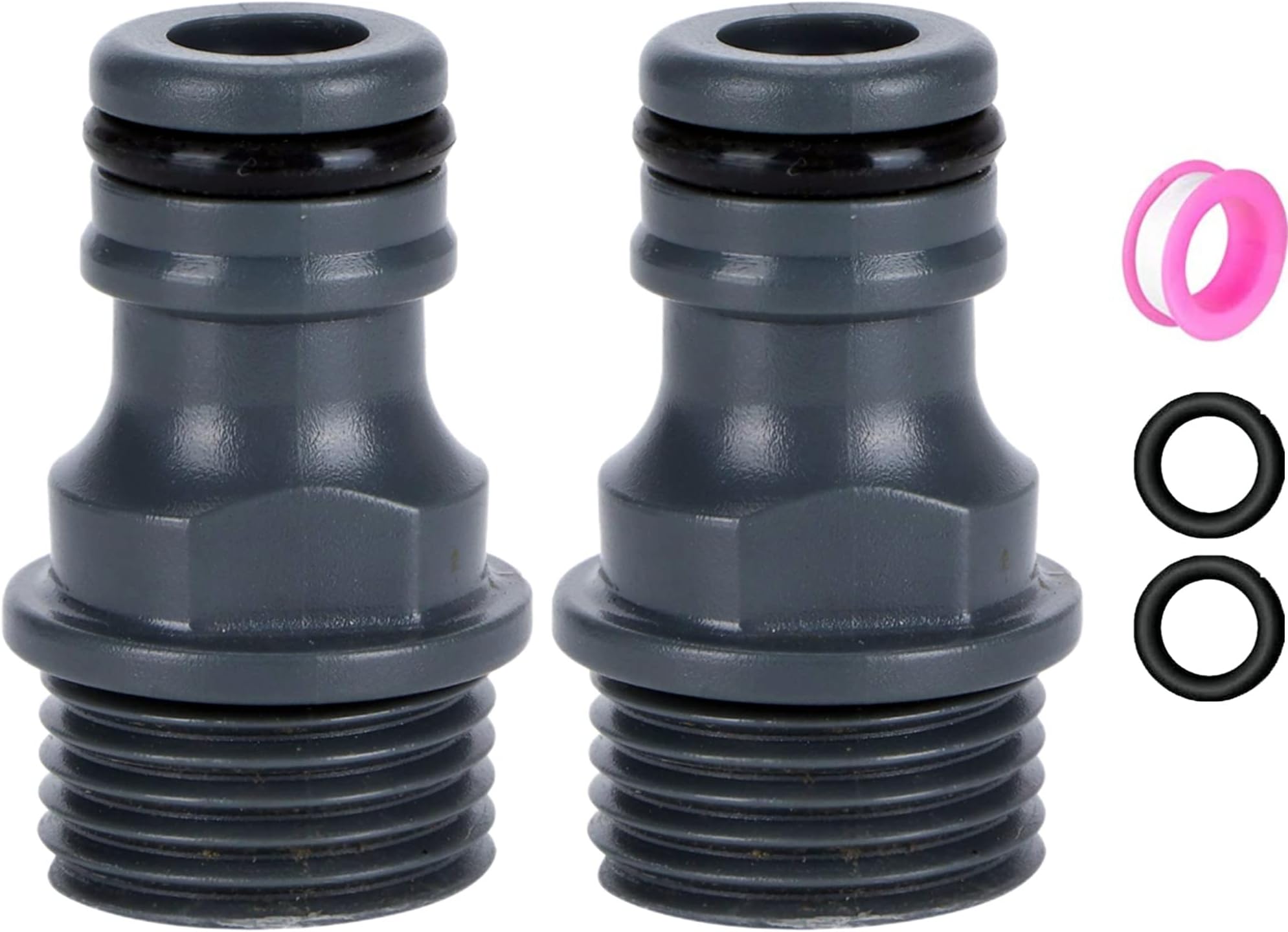 2 Pack Garden Hose Tap Connector,1/2 inch Male Threaded Tap Connector ...