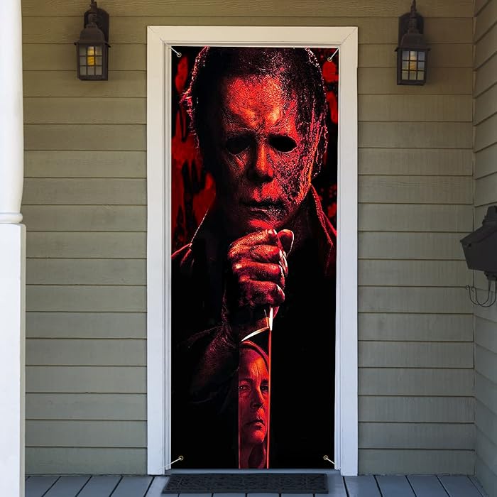 Buy Horror Movie Decorations Banner Backdrop Horror Birthday ...