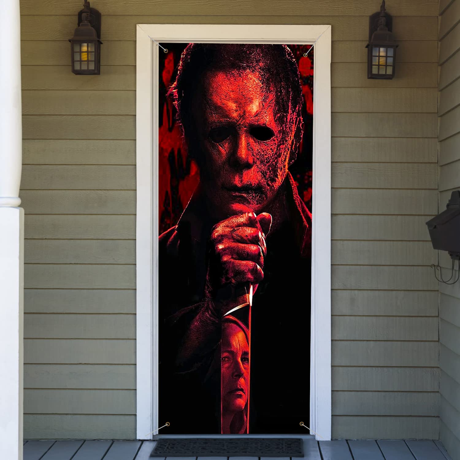 Buy Horror Movie Decorations Banner Backdrop Horror Birthday ...
