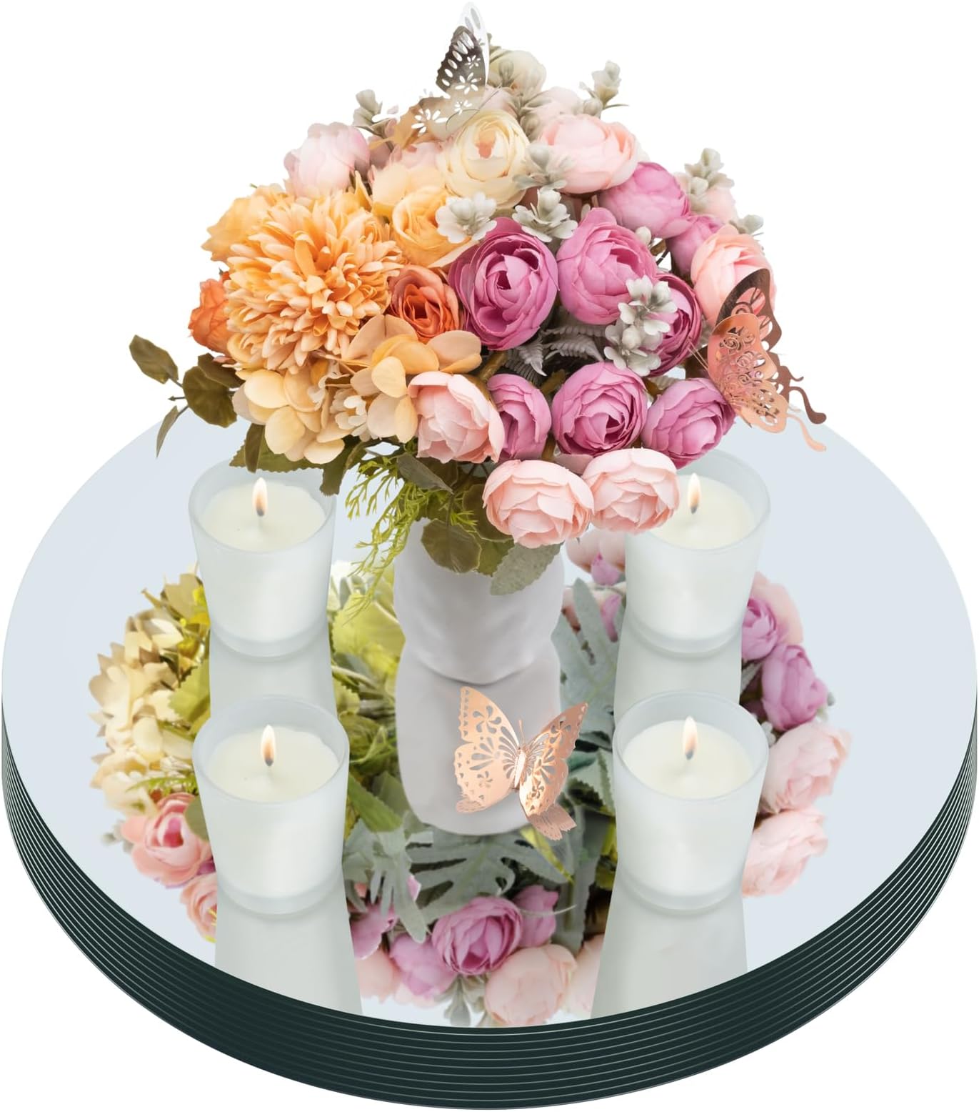 Amazon.com: 10 Inch Round Mirror Plate, Set of 12-1.5mm Thick Glass ...