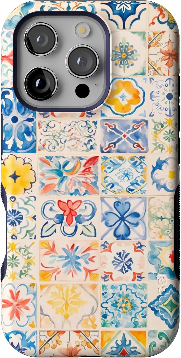 Amazon.com: Casely iPhone 16 Pro Case | Tuscan Tiles | Dolce Vita ...