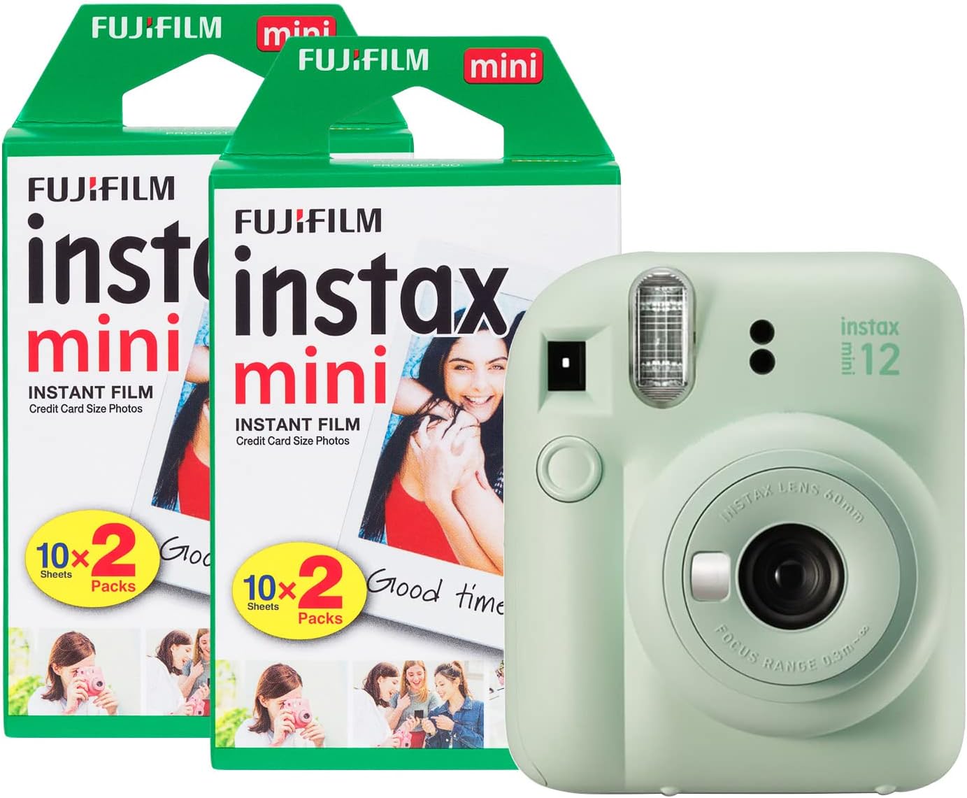 Fujifilm Instax Mini 12 Instant Camera with 40 Shot Film Pack - Mint ...
