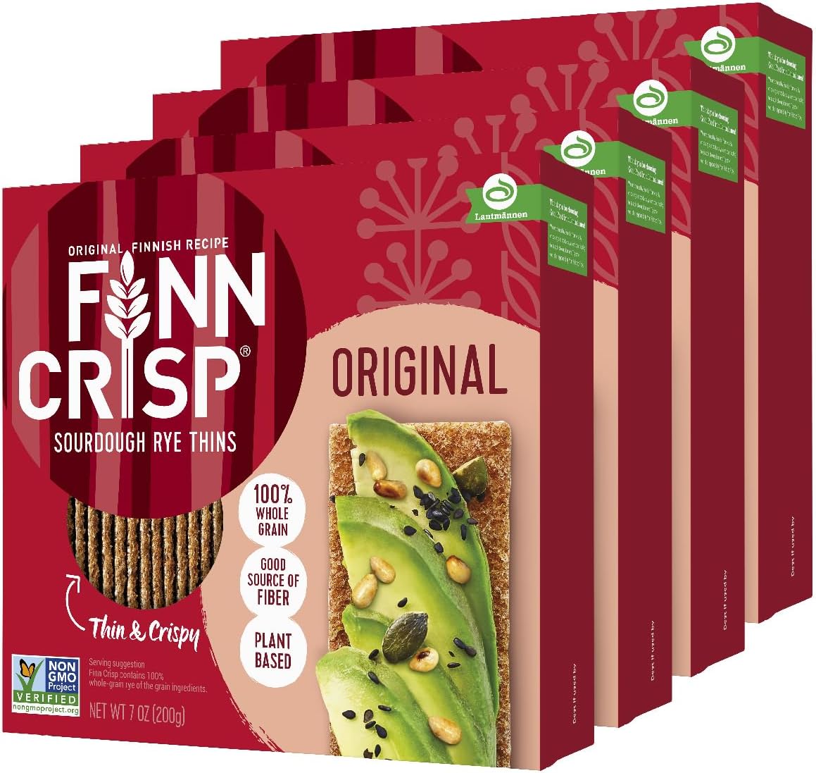 Amazon.com: Finn Crisps Original Rye Crispbread 7oz | Thin, Crispy Rye ...