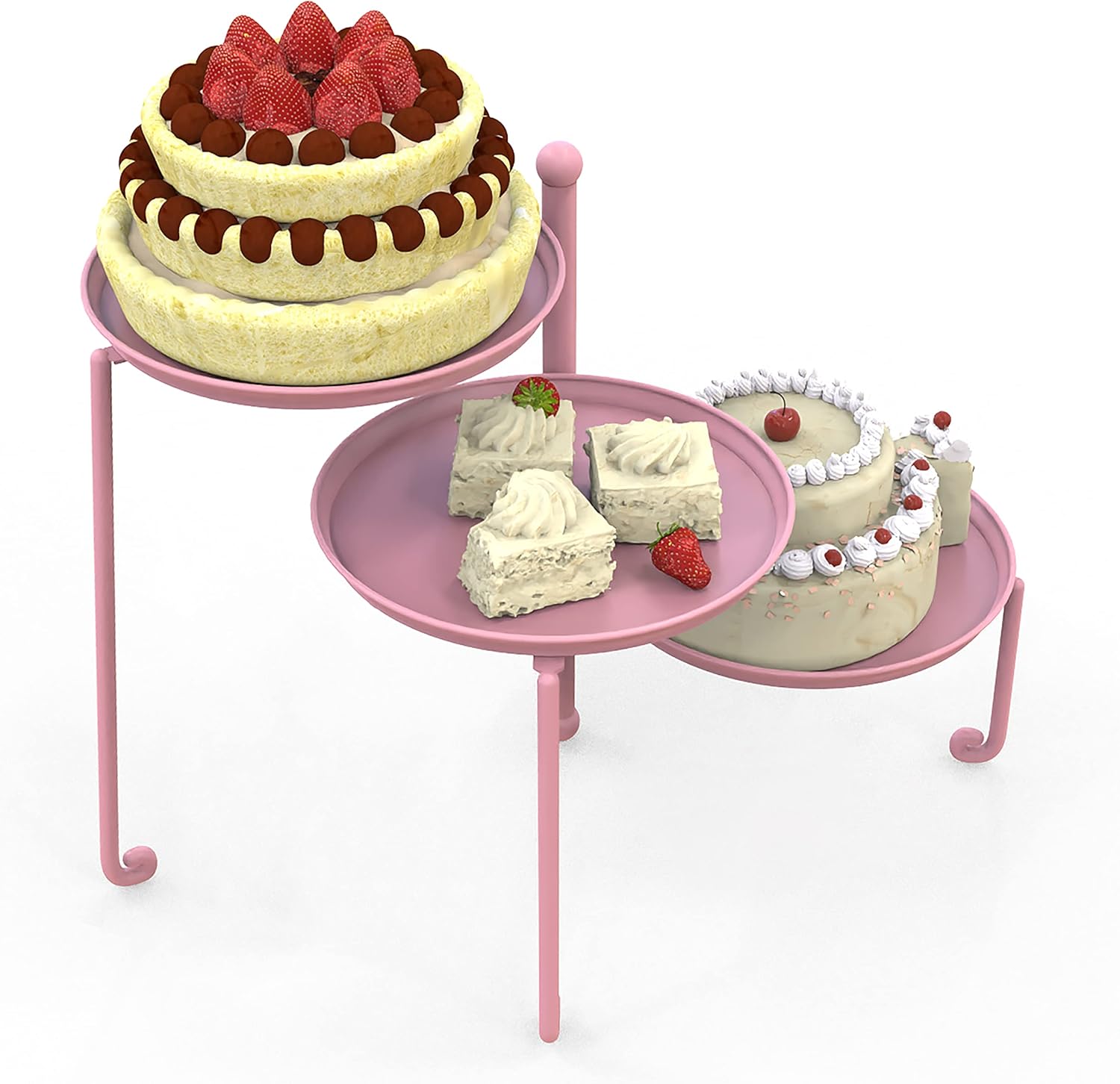 Amazon.com: WeiteShow 3 Tier Cake Stand Iron Cupcake Stands Dessert ...