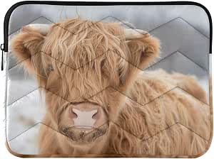 Amazon.com: Sletend Highland Cow Cattle Laptop Sleeve Case 13-14 Inch ...
