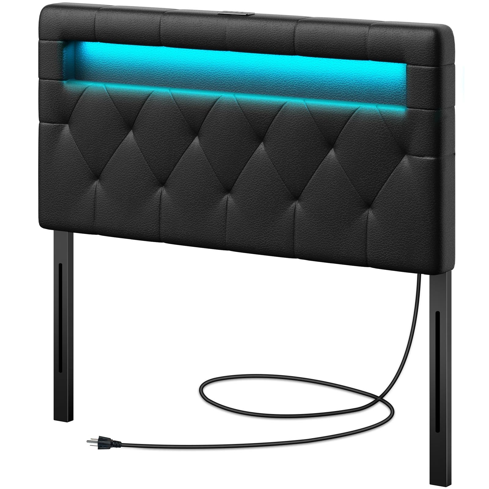 GREENSTELL Headboard for Twin Size Bed with 60,000 DIY Color of LED ...