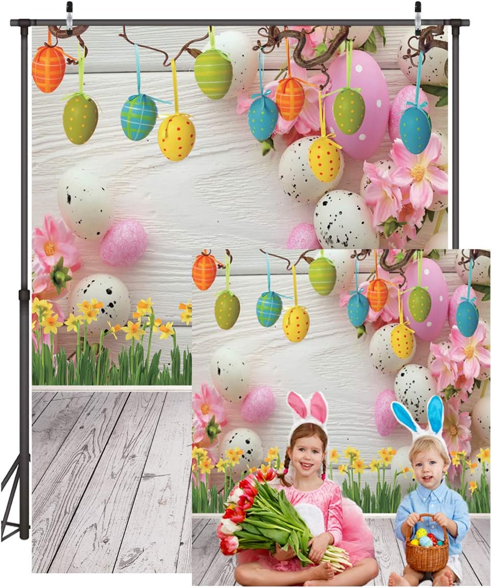 Amazon.com : 7x5ft Fabric Spring Easter Backdrop for Photography ...