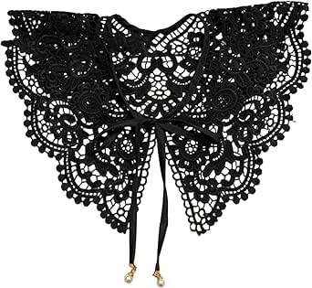 Amazon.com: Dsgzkk Fake Collar, Lace Collar Women False Lace up ...