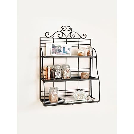 Home Sparkle Kitchen Rack Mild Steel (Black) : Amazon.in: Home & Kitchen