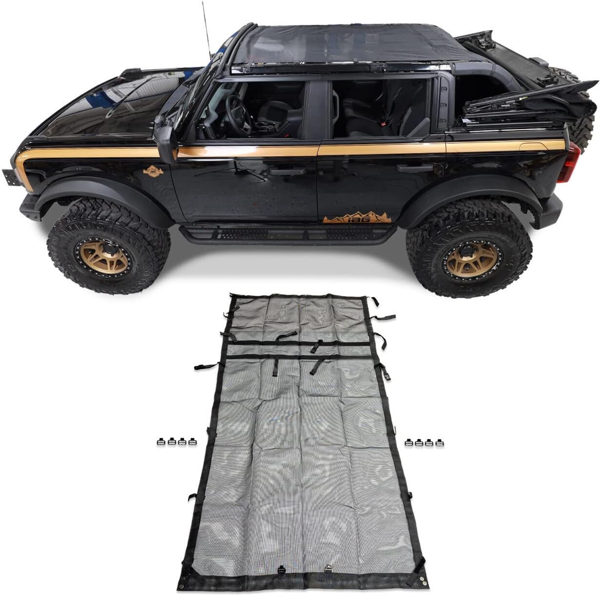 Amazon.com: IAG I-Line Sunshade Top Roof Mesh (Covers Front & Rear ...
