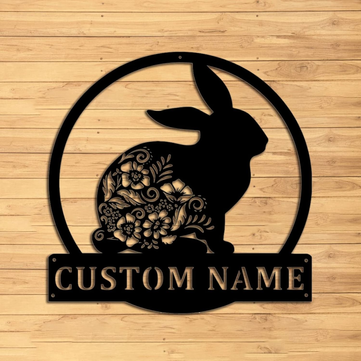 Politesers Custom Rabbit Metal Wall Signs - Personalized Rabbit Metal ...