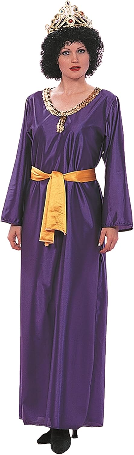 RG Costumes Fantasia feminina Rg Queen Eshther adulta 2 peças, roxa ...