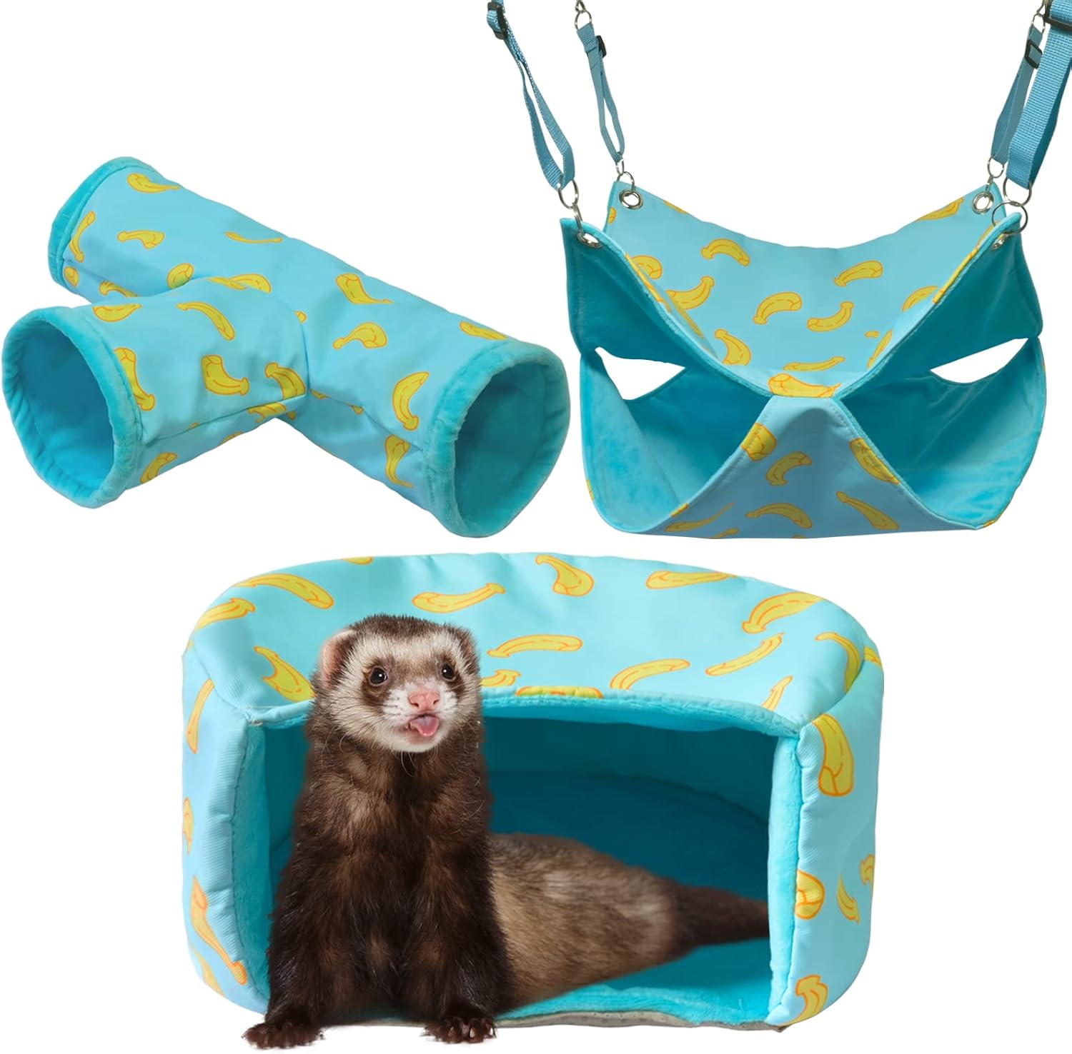 Amazon.com : Ferret Hammock Set for cage Cage Accessories 3 Style ...