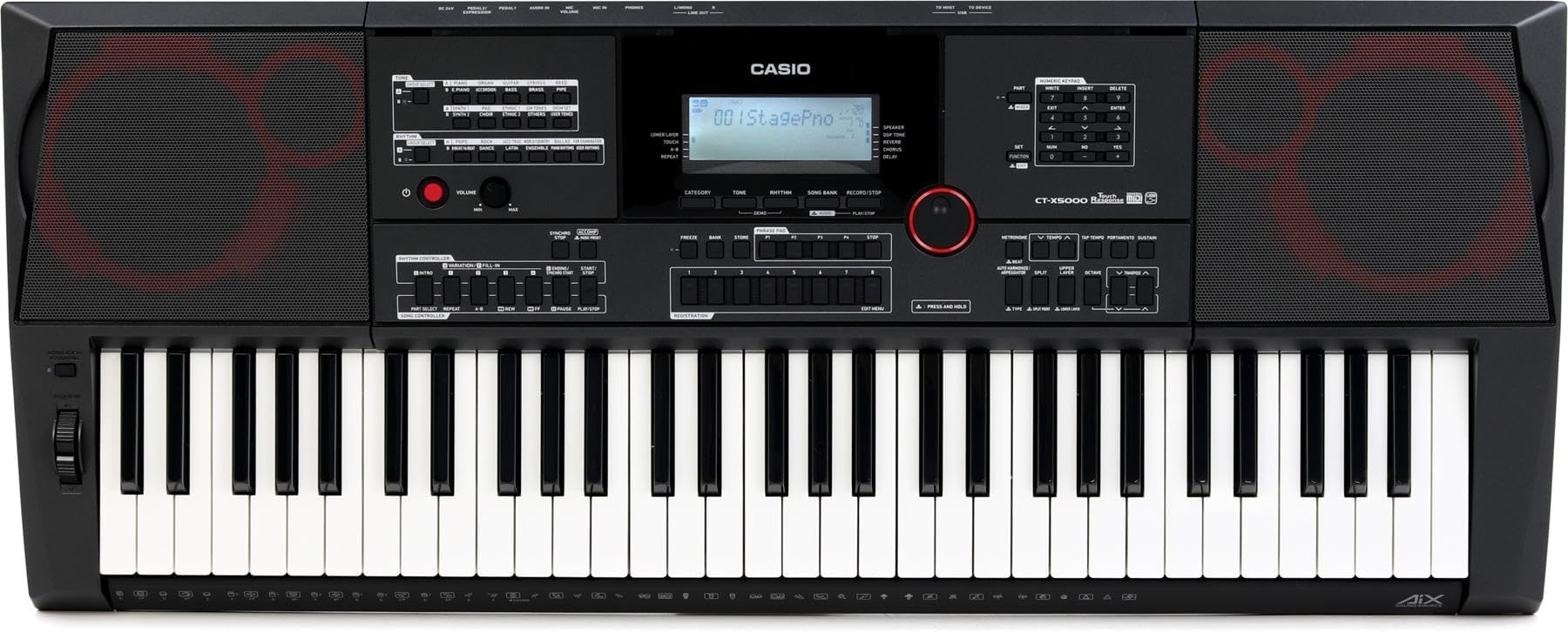 Casio CTX-5000, Music Arranger - 61 Key, Touch Response, Black : Amazon ...