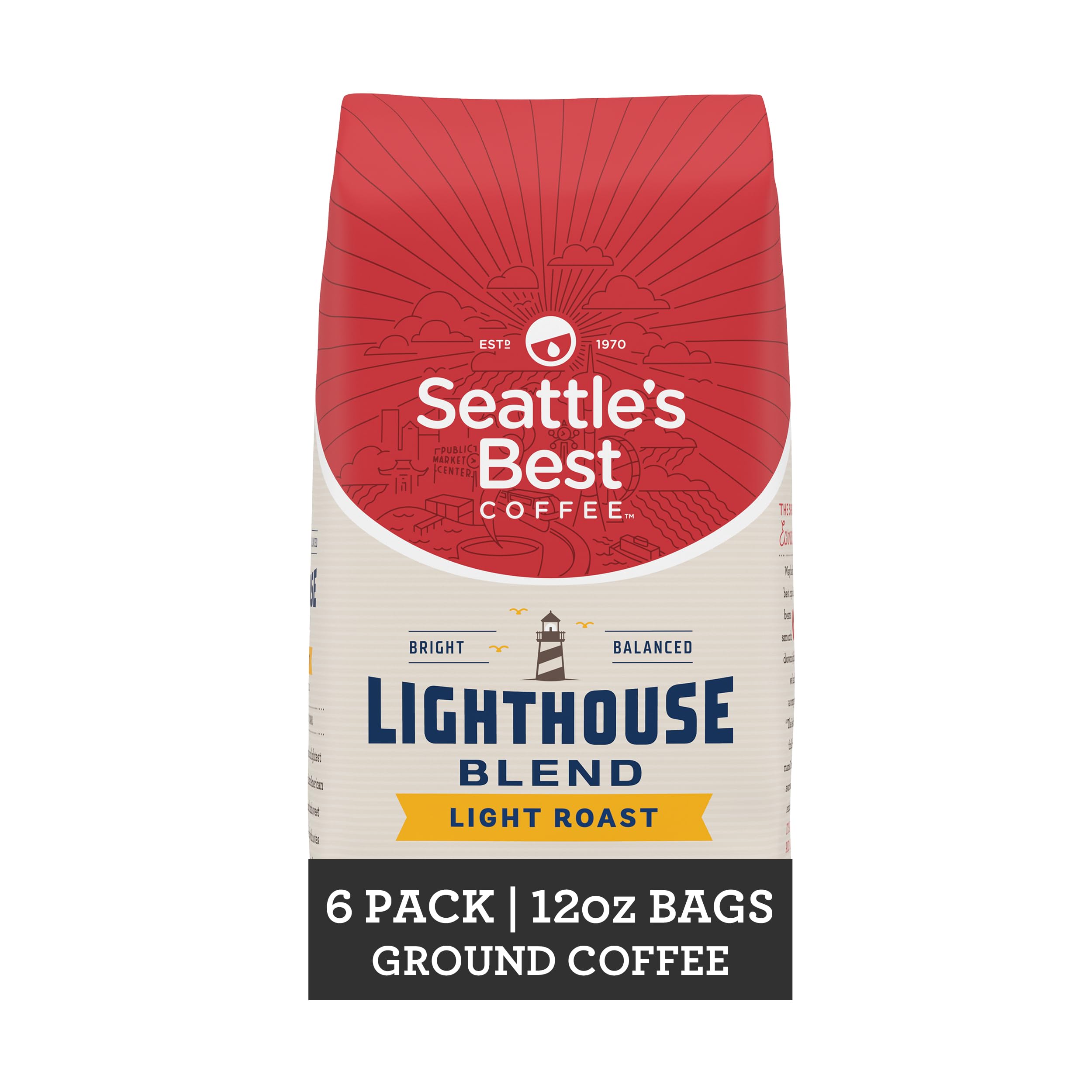 Amazon.com : Seattle's Best Coffee Light Roast Ground Coffee ...