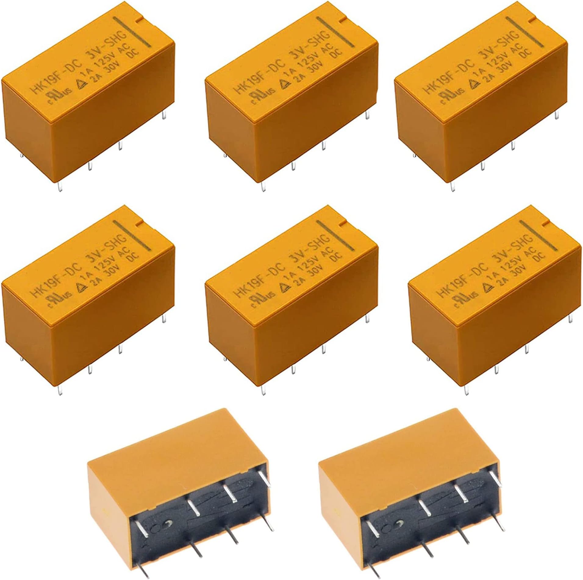 LEZED Relais 3V DC 8 Pièces, Mini Relais de Puissance à 8 Broches PCB ...