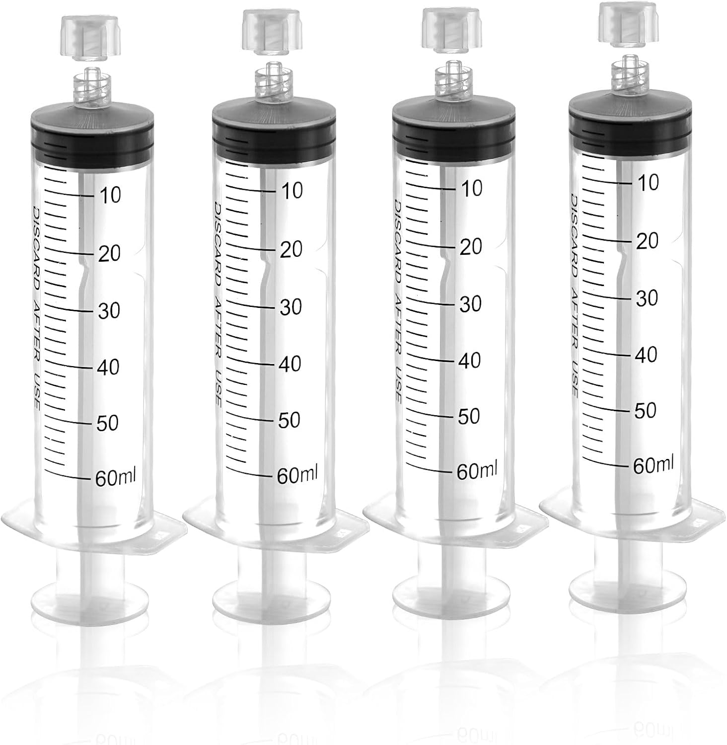 Luer Lock Syringe 60ml - Sterile Disposable Syringes without Needles (30 Pack), Individual ...