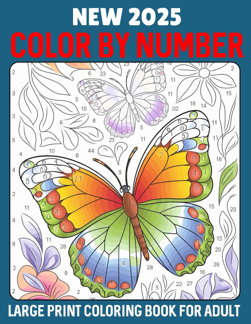 Amazon.com: New 2025 Color By Number Large Print Coloring Book For ...