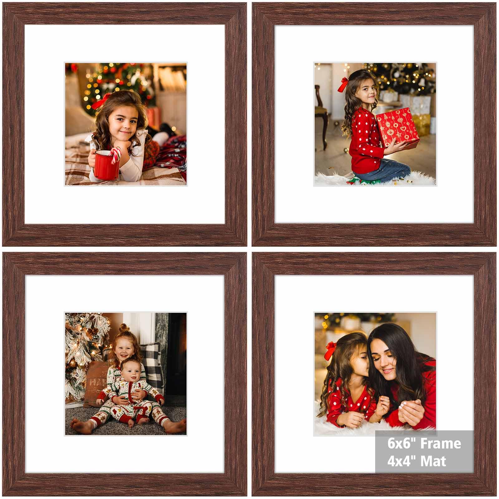 Amazon.com - Gaevuian 6x6 picture frame Distressed Farmhouse Wood ...